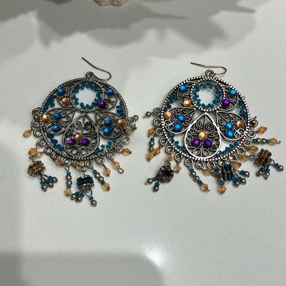 Fashion Jewelry | Jewelry | Gorgeous Weighted Round Solver Tone Beaded ...